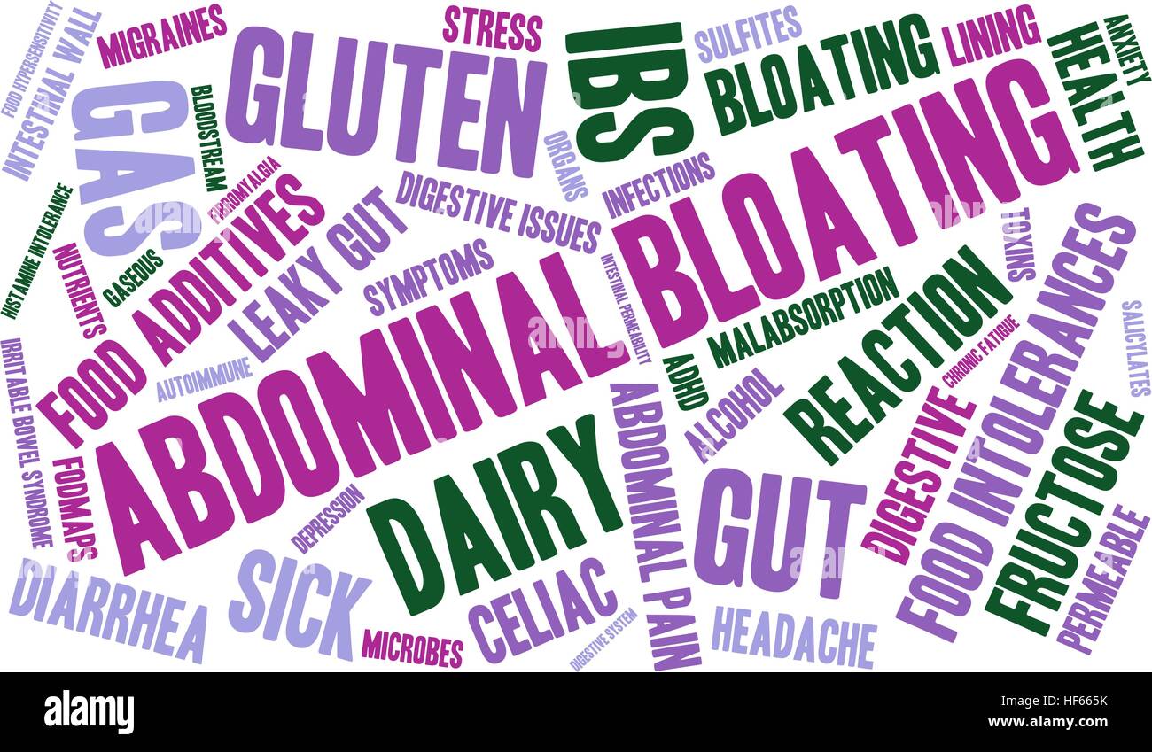 Bloating word cloud on a white background Stock Vector Image & Art - Alamy