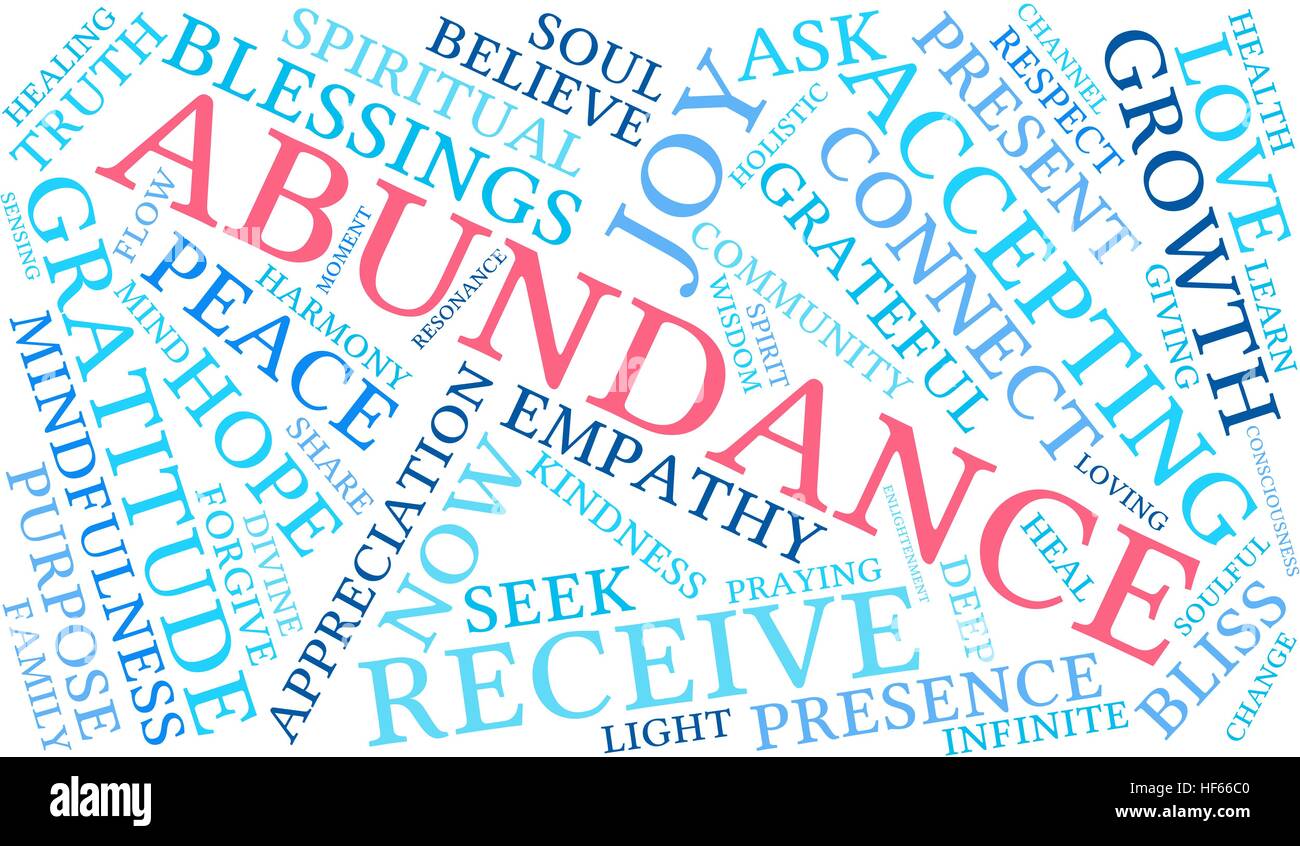 Abundance word cloud on a white background Stock Vector Image & Art - Alamy