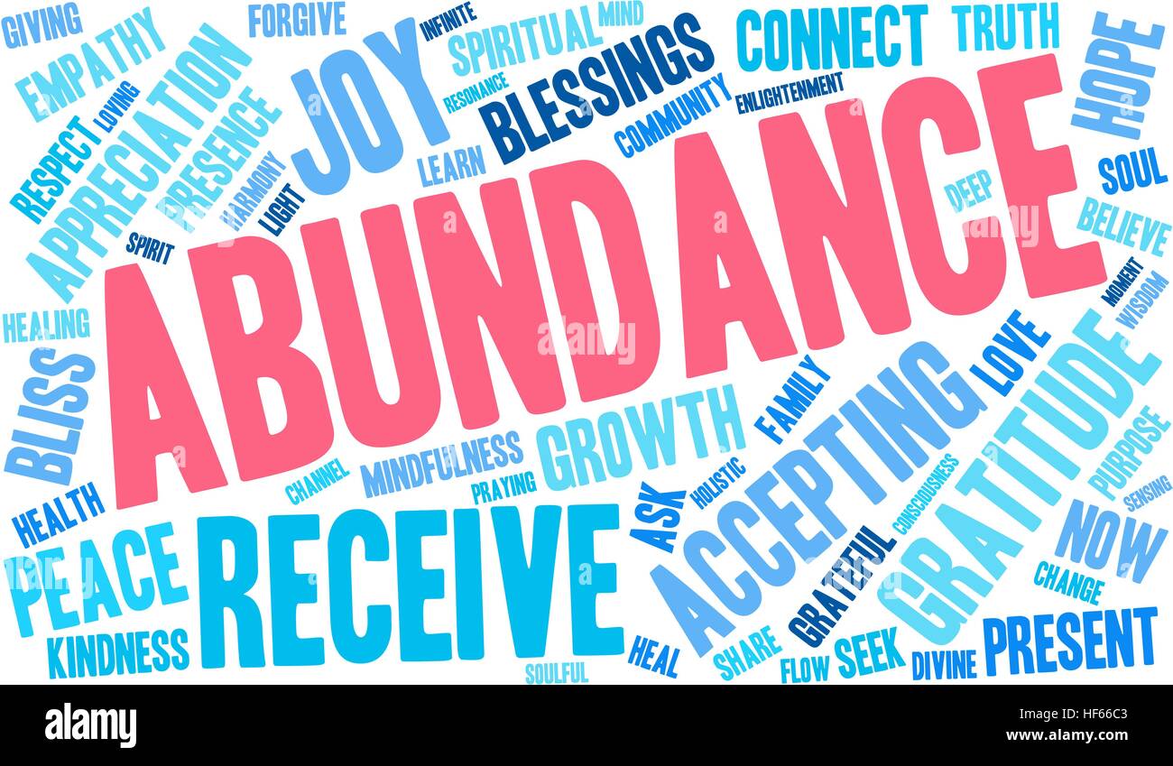 Abundance word cloud on a white background Stock Vector Image & Art - Alamy
