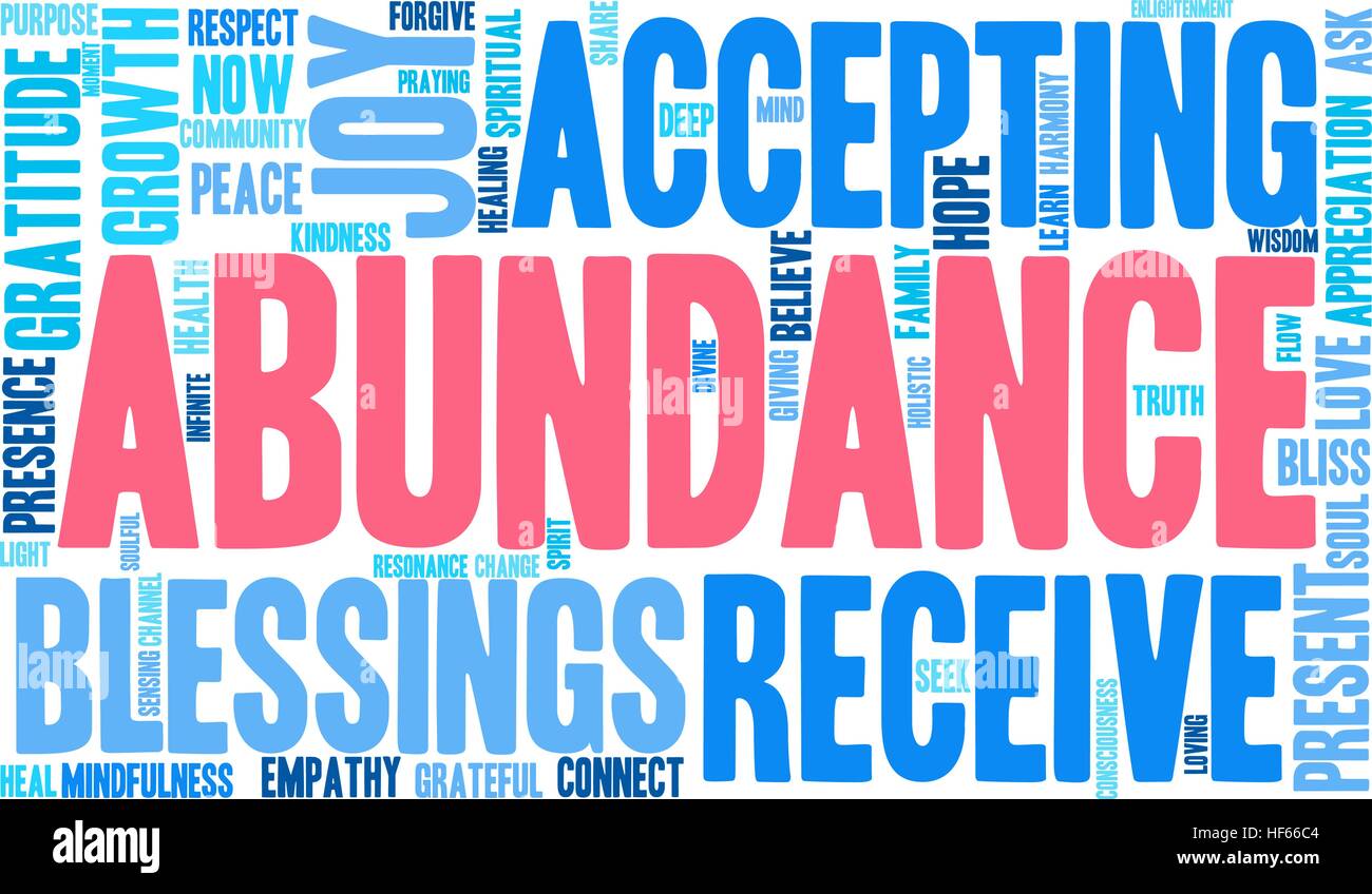 Abundance word cloud on a white background Stock Vector Image & Art - Alamy