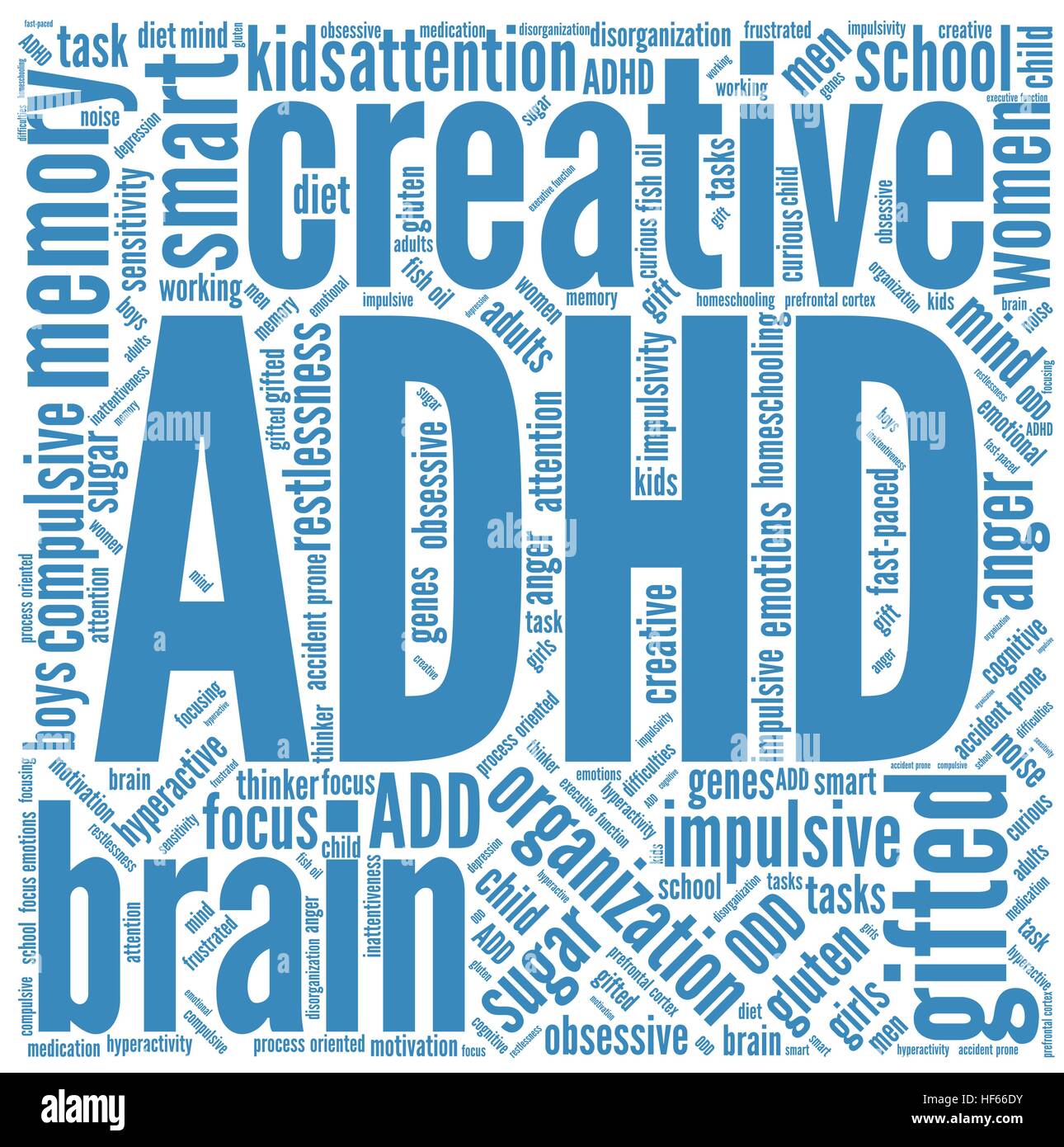ADHD word cloud on a white background Stock Vector Image & Art - Alamy
