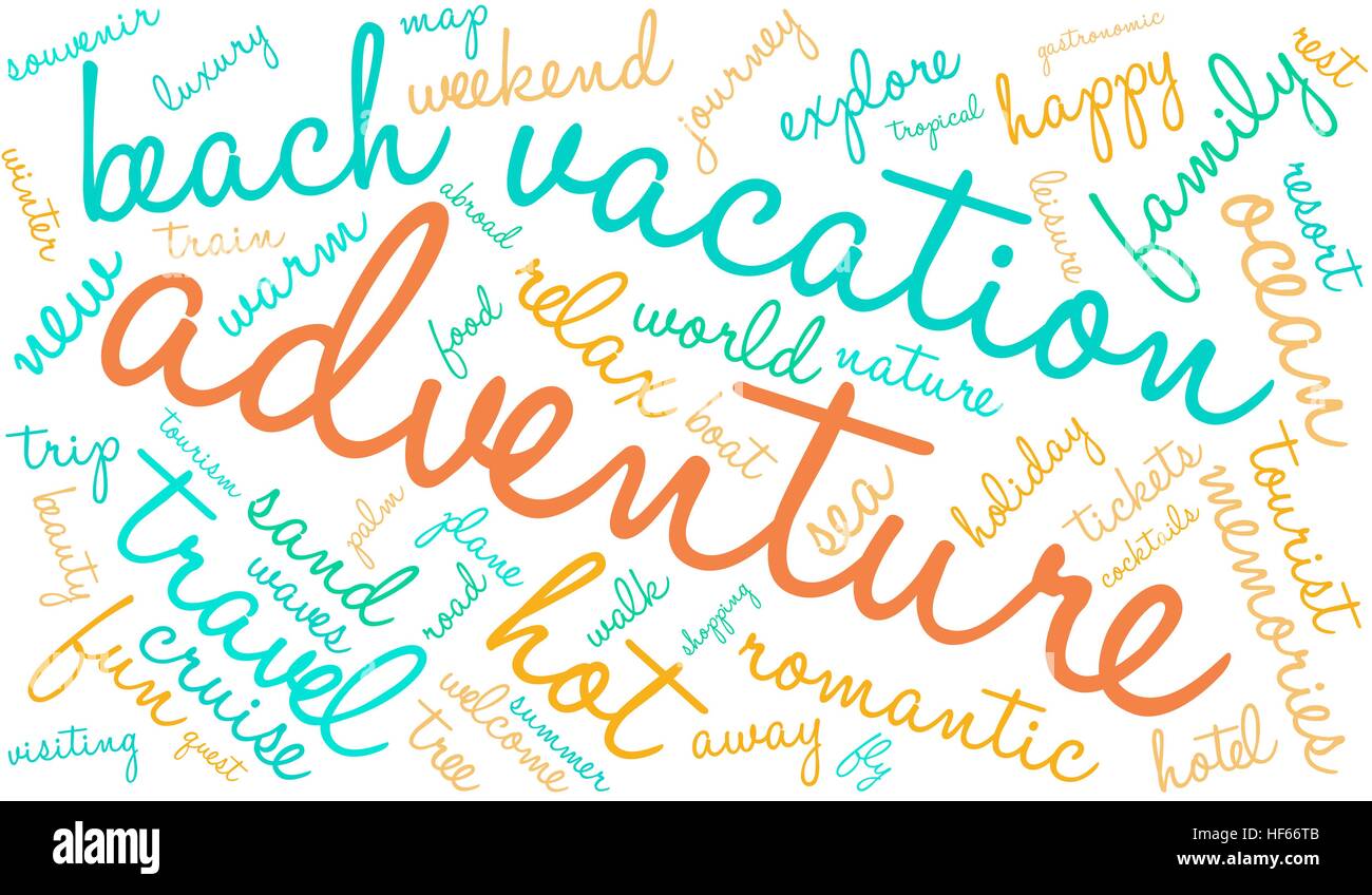 Adventure word cloud on a white background Stock Vector Image & Art - Alamy