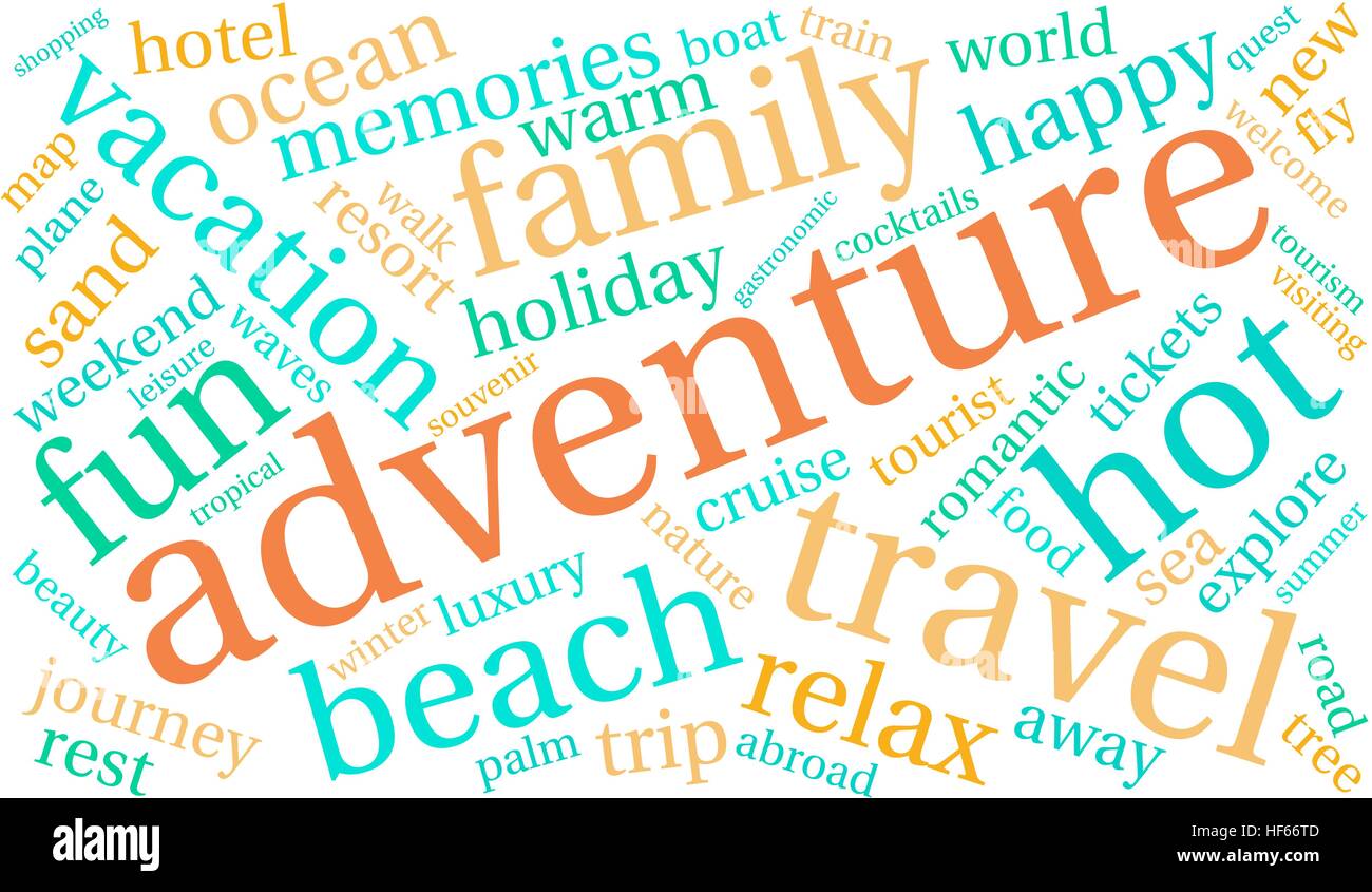 Adventure word cloud on a white background Stock Vector Image & Art - Alamy