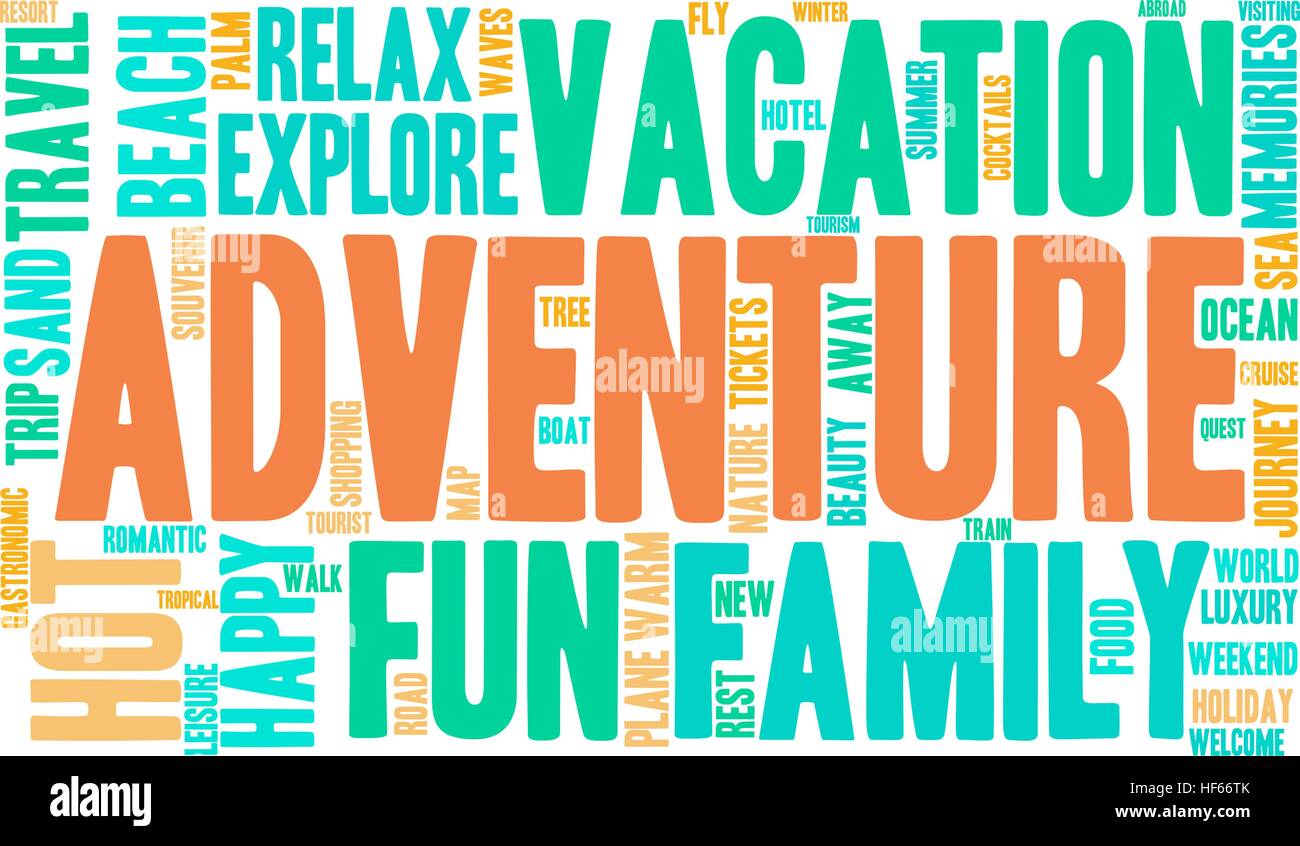 Adventure word cloud on a white background Stock Vector Image & Art - Alamy