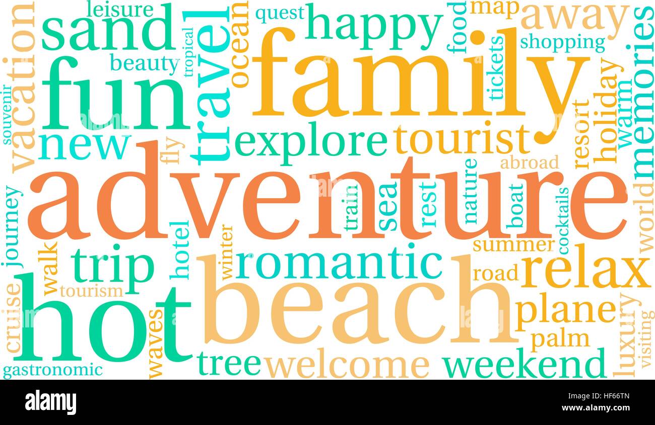 Adventure word cloud on a white background Stock Vector Image & Art - Alamy