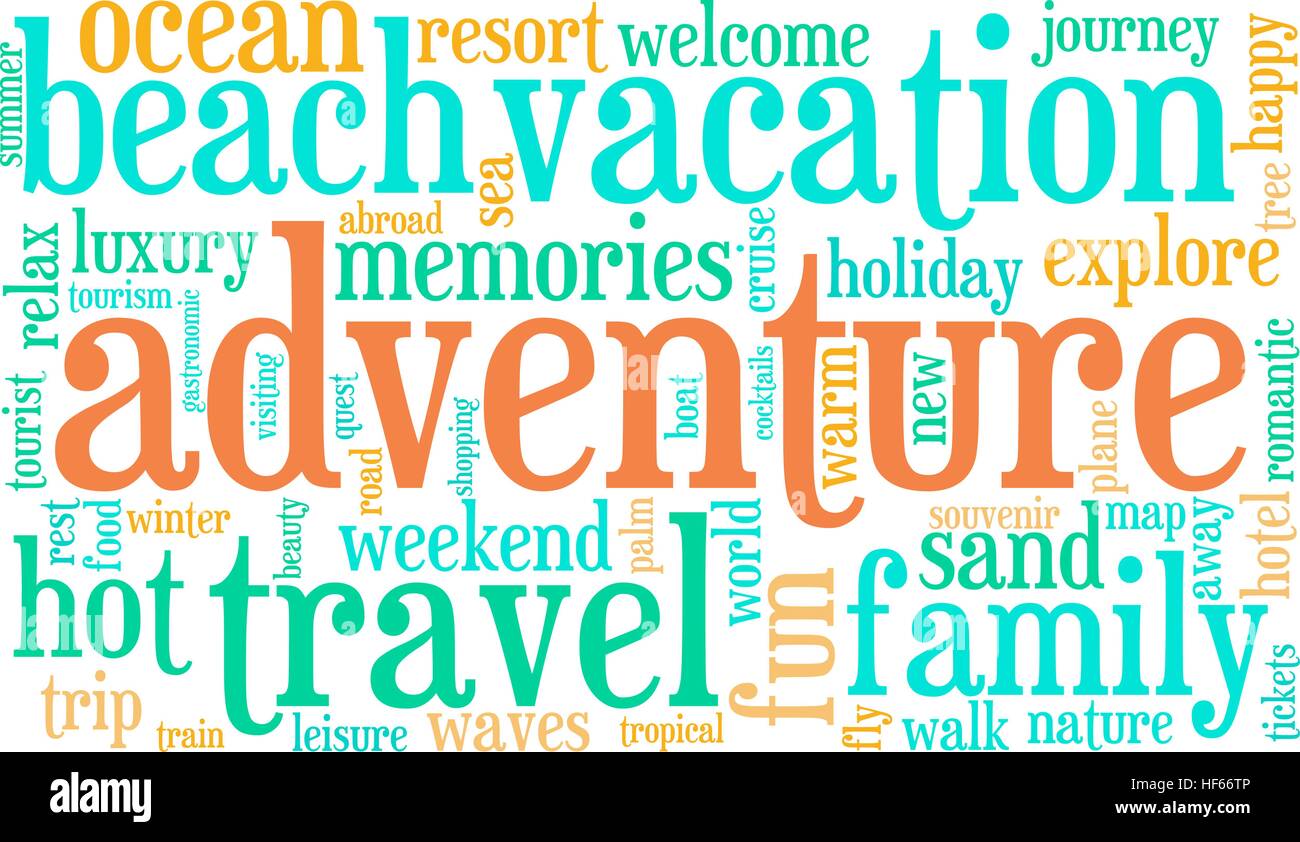 Adventure word cloud on a white background Stock Vector Image & Art - Alamy