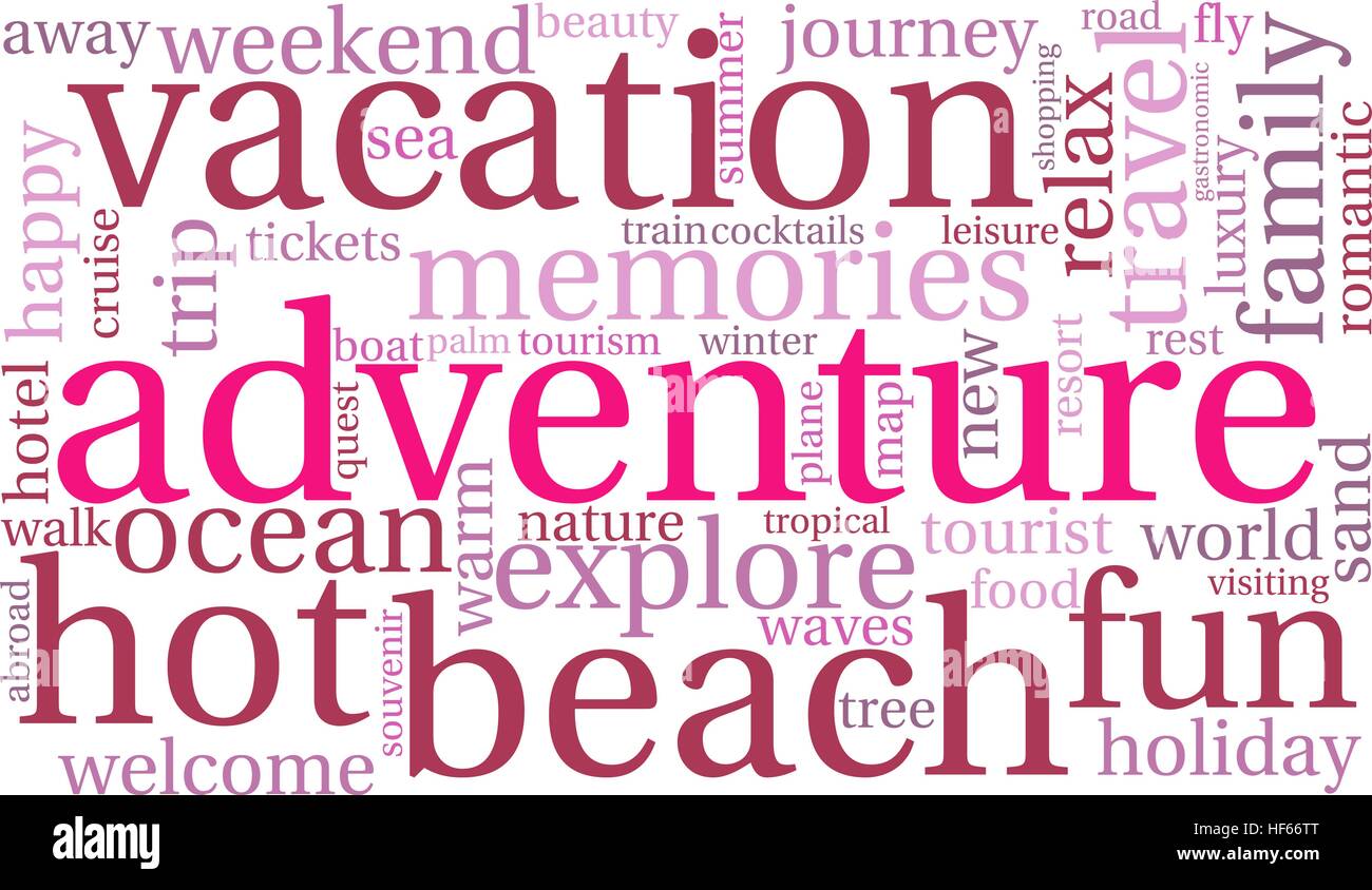 Adventure word cloud on a white background Stock Vector Image & Art - Alamy