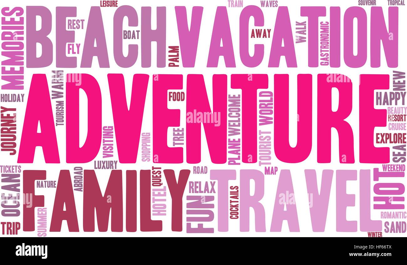 Adventure word cloud on a white background Stock Vector Image & Art - Alamy