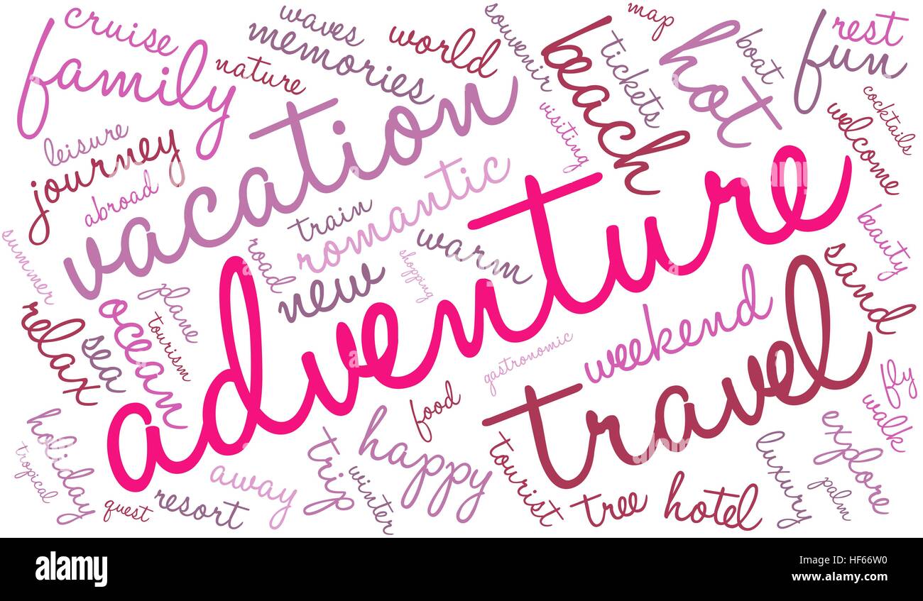 Adventure word cloud on a white background Stock Vector Image & Art - Alamy
