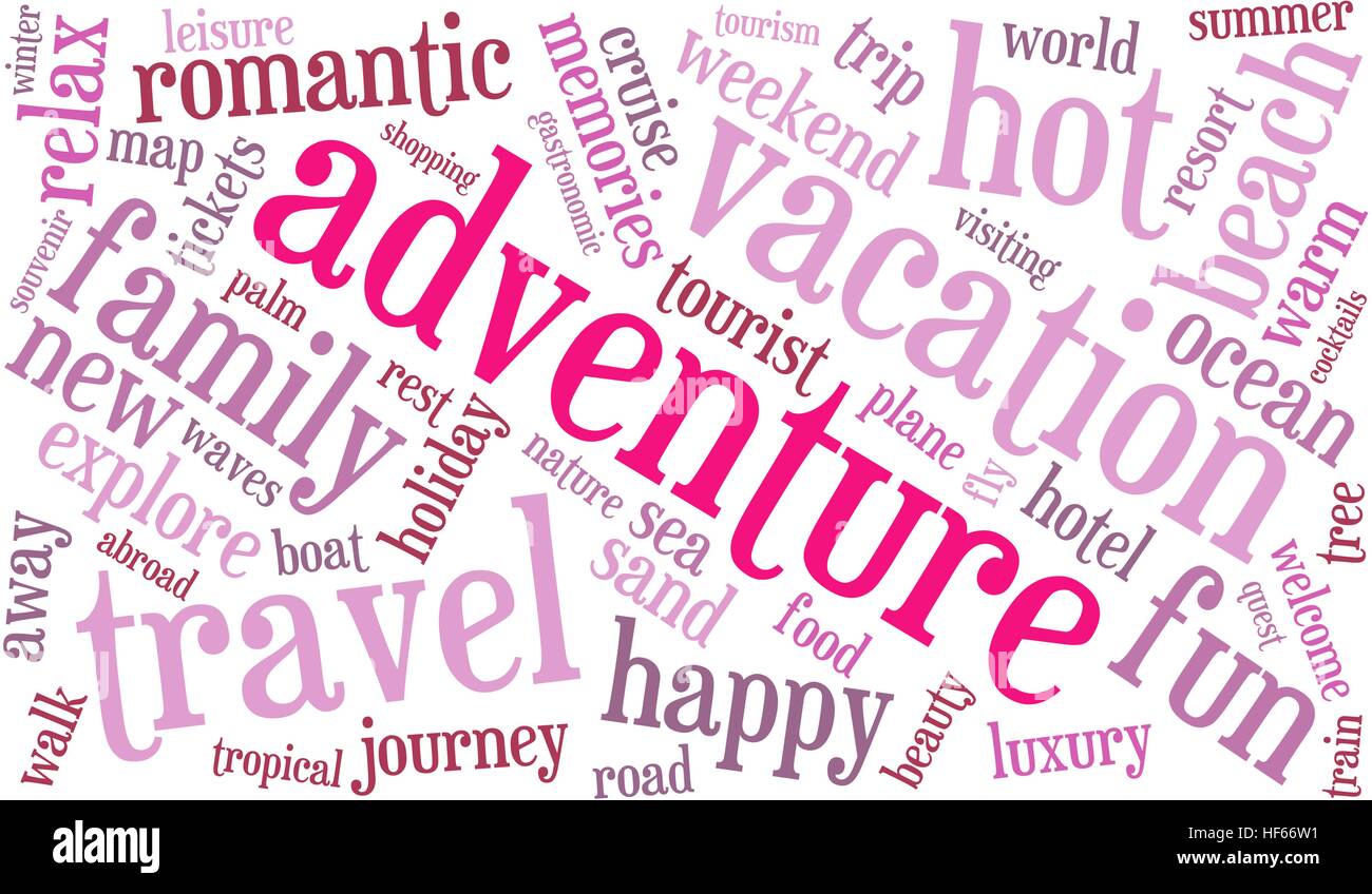 Adventure word cloud on a white background Stock Vector Image & Art - Alamy