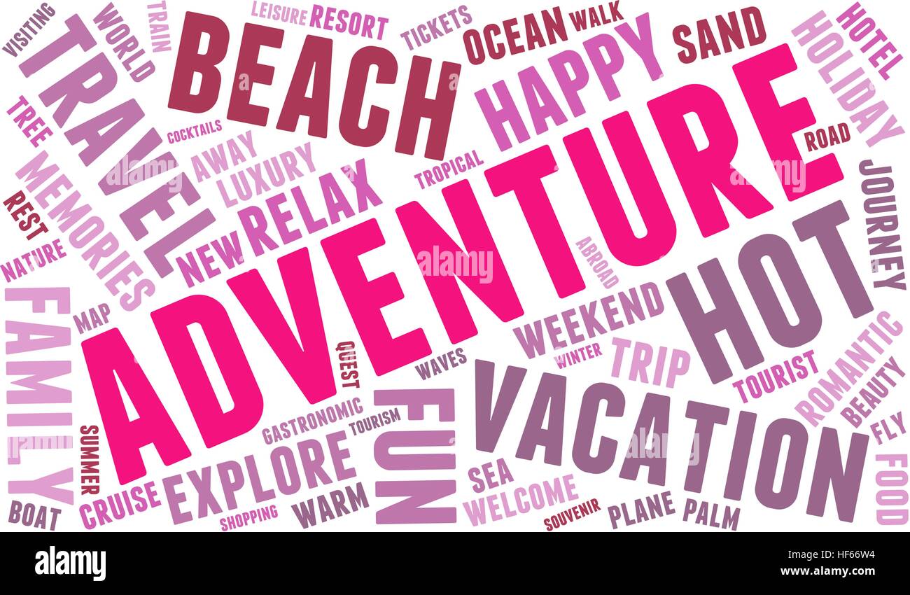 Adventure word cloud on a white background Stock Vector Image & Art - Alamy