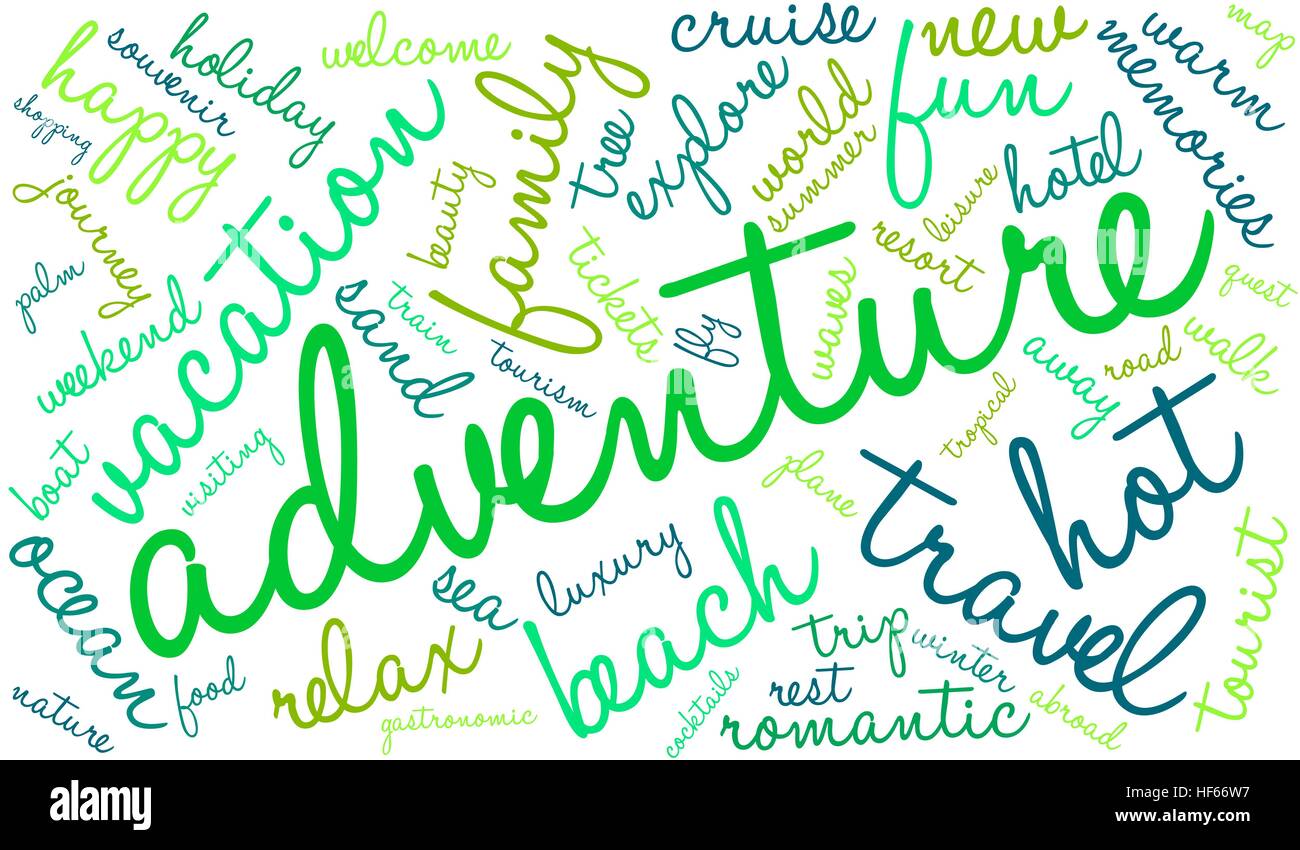 Adventure word cloud on a white background Stock Vector Image & Art - Alamy