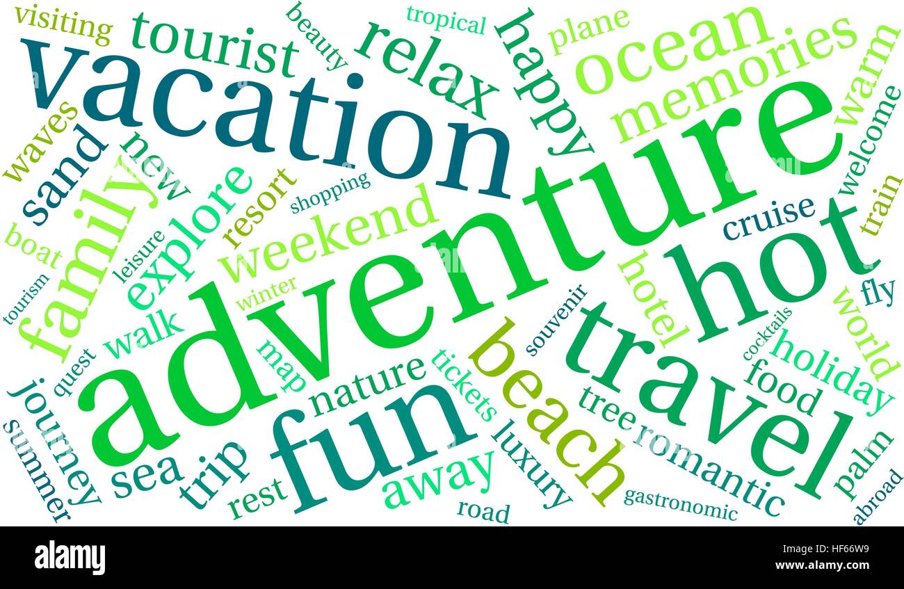 Adventure word cloud on a white background Stock Vector Image & Art - Alamy