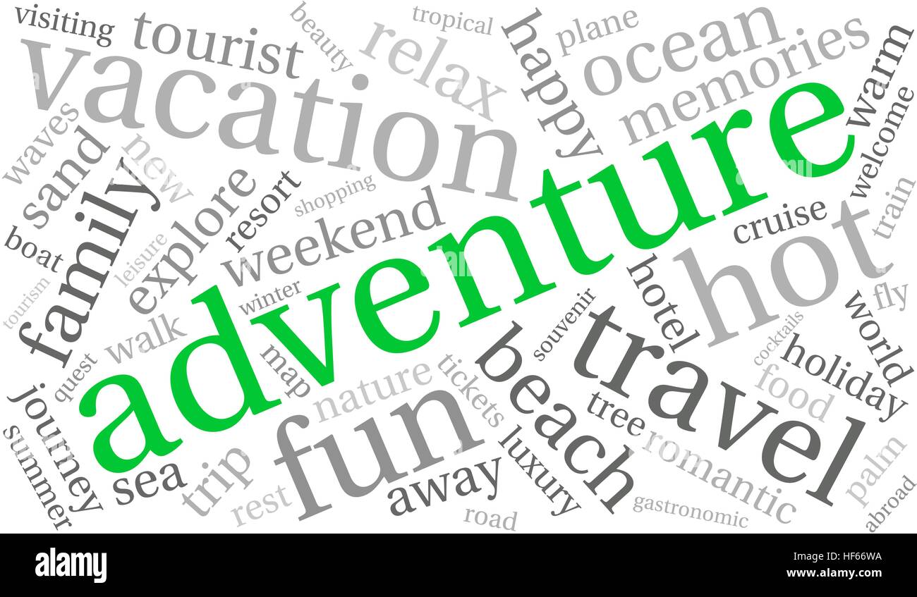Adventure word cloud on a white background Stock Vector Image & Art - Alamy