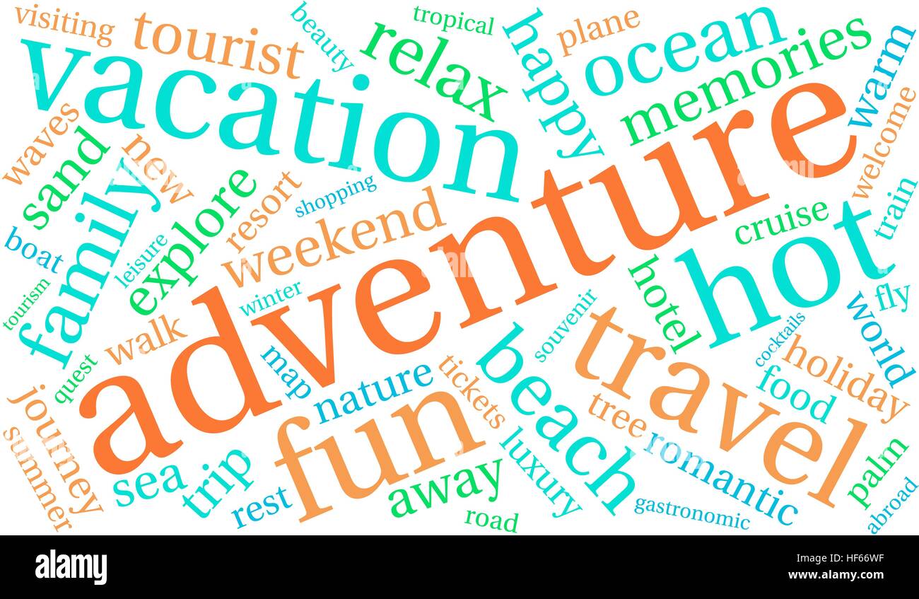 Adventure word cloud on a white background Stock Vector Image & Art - Alamy