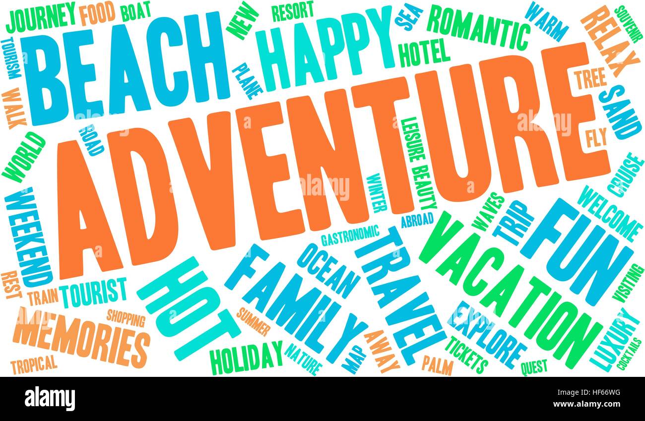 Adventure word cloud on a white background Stock Vector Image & Art - Alamy
