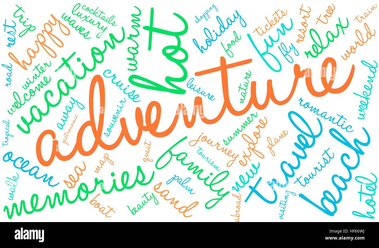 Adventure word cloud on a white background Stock Vector Image & Art - Alamy