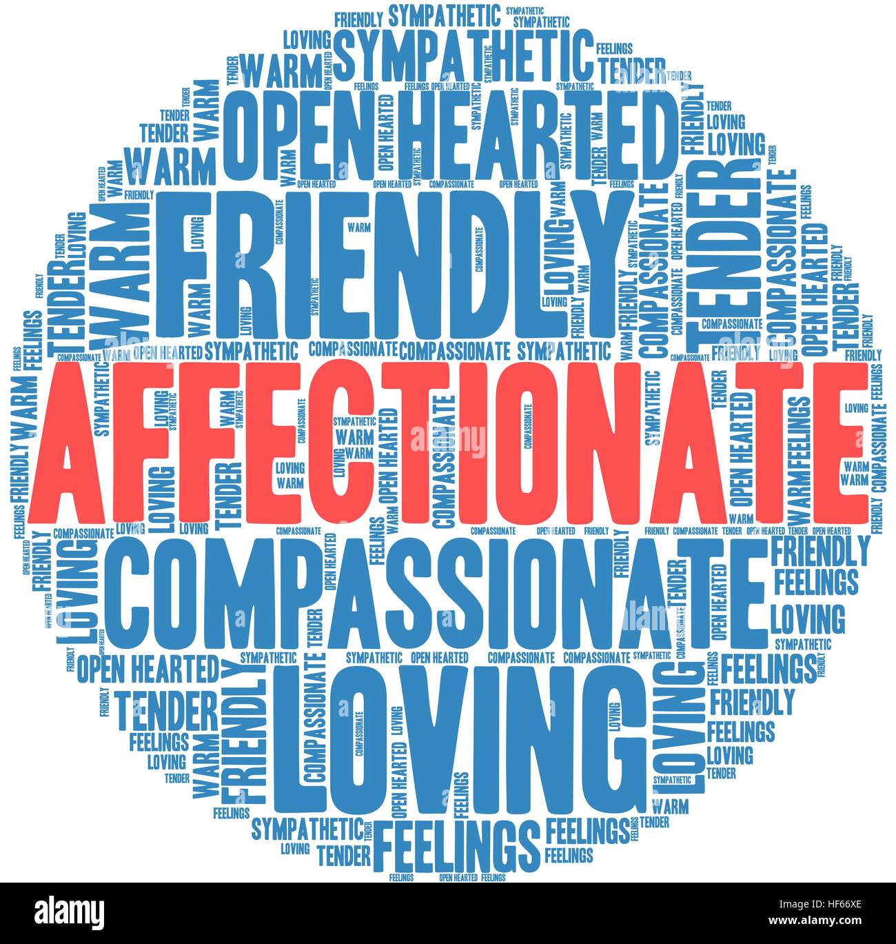 Affectionate word cloud on a white background Stock Vector Image & Art ...