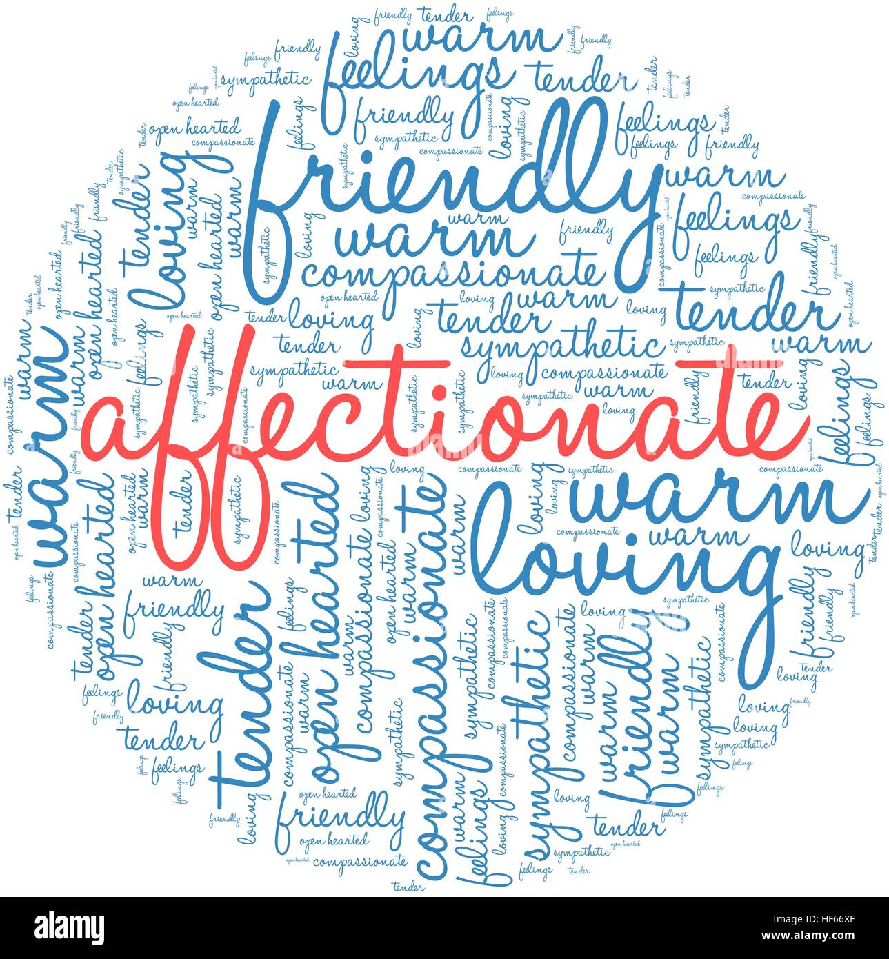 Affectionate word cloud on a white background Stock Vector Image & Art ...