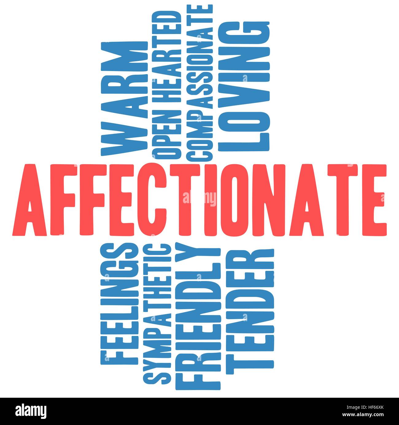 Affectionate word cloud on a white background Stock Vector Image & Art ...