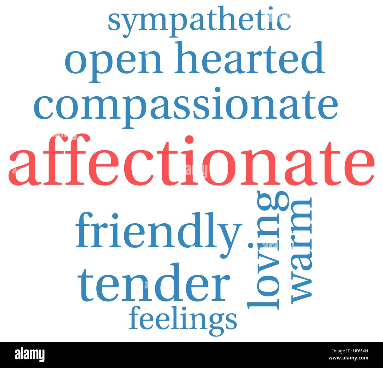 Affectionate word cloud on a white background Stock Vector Image & Art ...