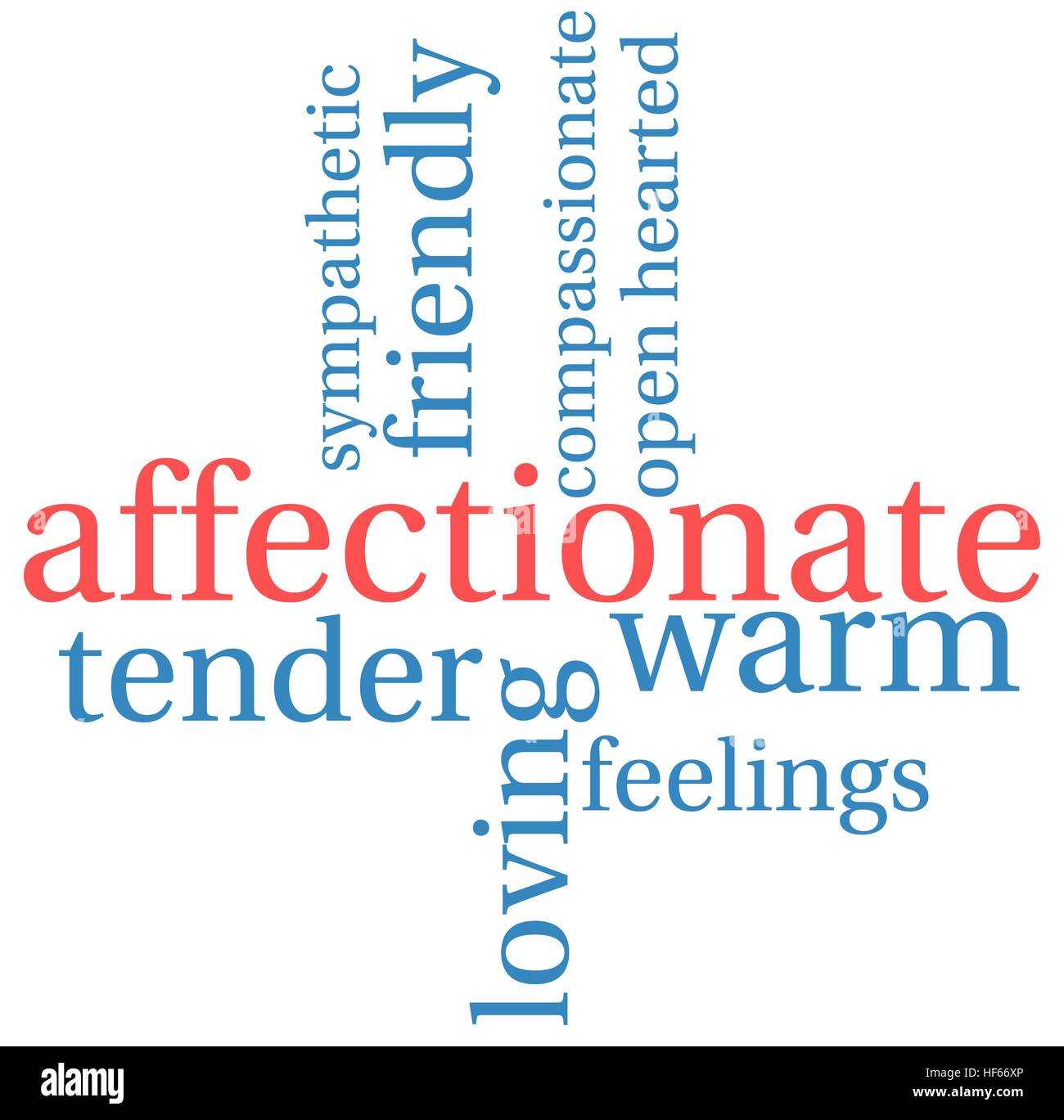 Affectionate word cloud on a white background Stock Vector Image & Art ...