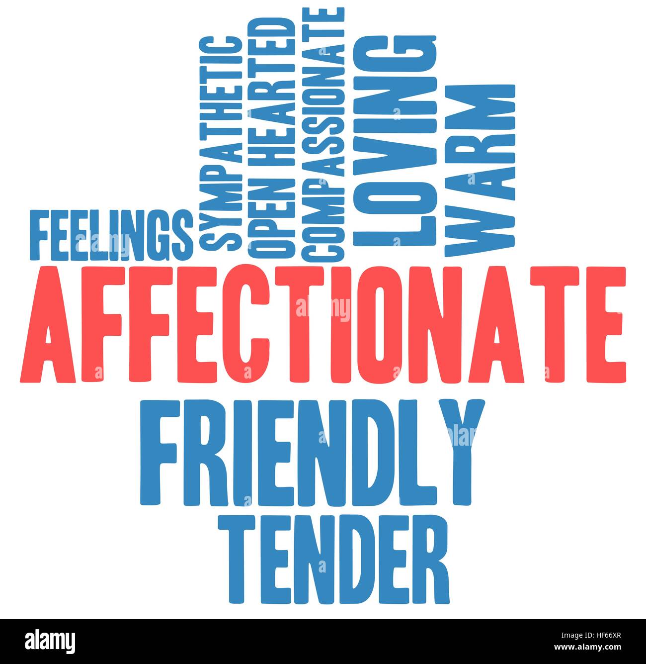 Affectionate word cloud on a white background Stock Vector Image & Art ...