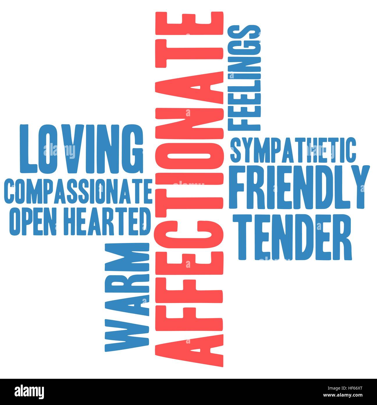 Affectionate word cloud on a white background Stock Vector Image & Art ...