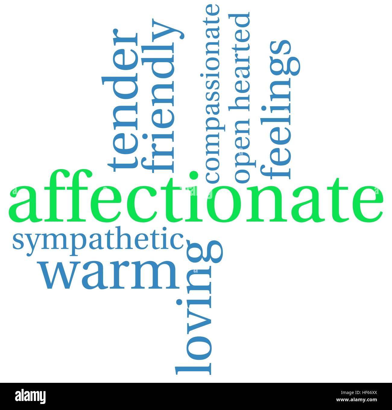Affectionate word cloud on a white background Stock Vector Image & Art ...