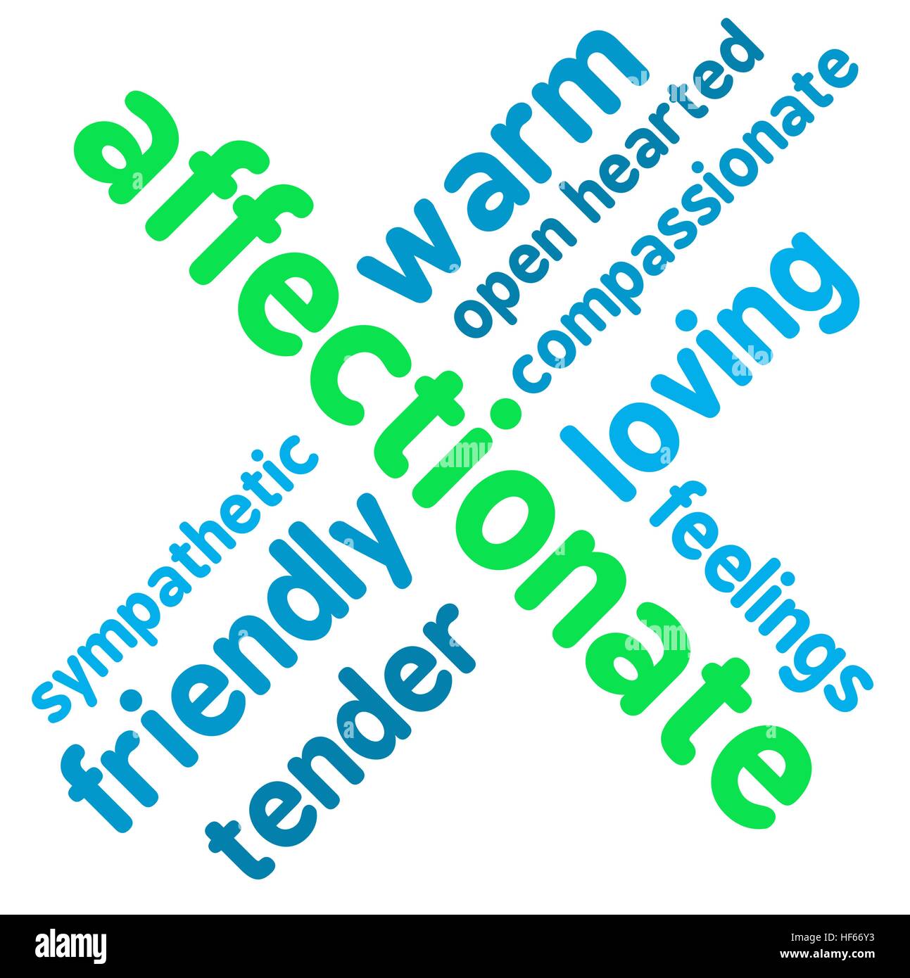 Affectionate word cloud on a white background Stock Vector Image & Art ...