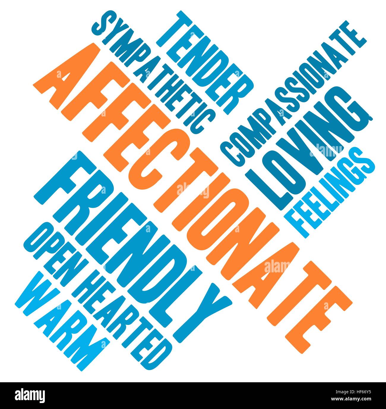 Affectionate word cloud on a white background Stock Vector Image & Art ...