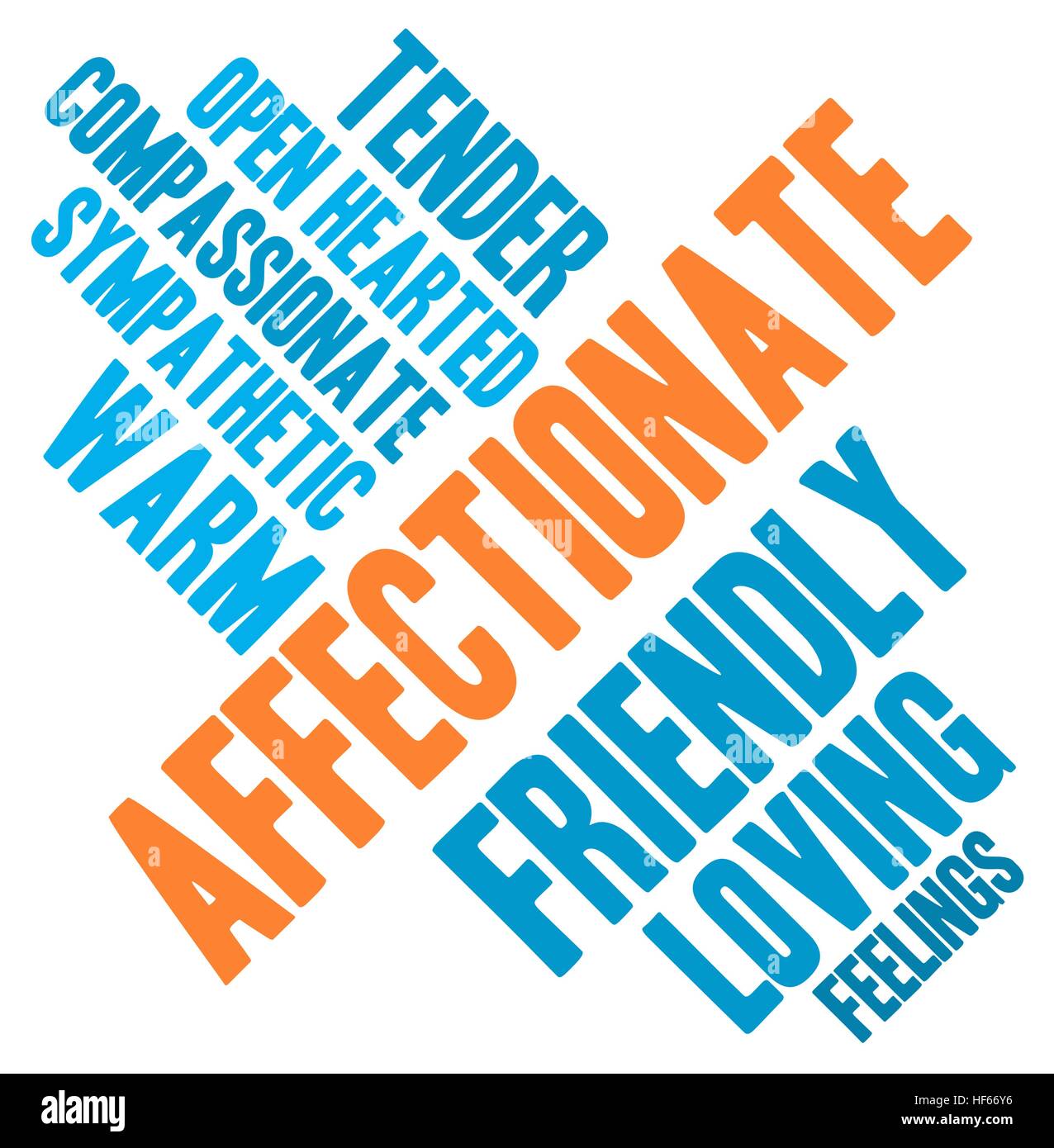 Affectionate word cloud on a white background Stock Vector Image & Art ...