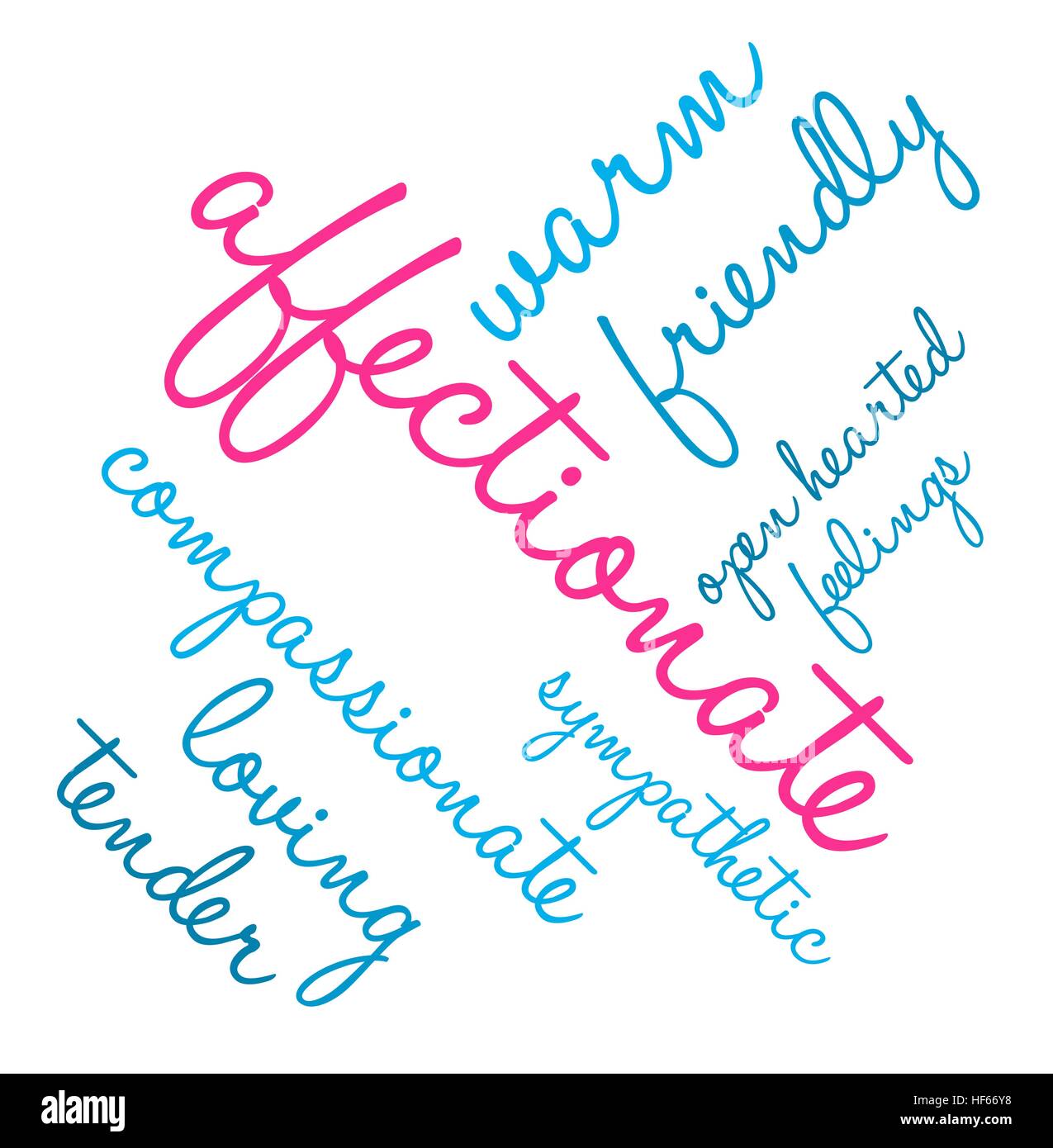 Affectionate word cloud on a white background Stock Vector Image & Art ...