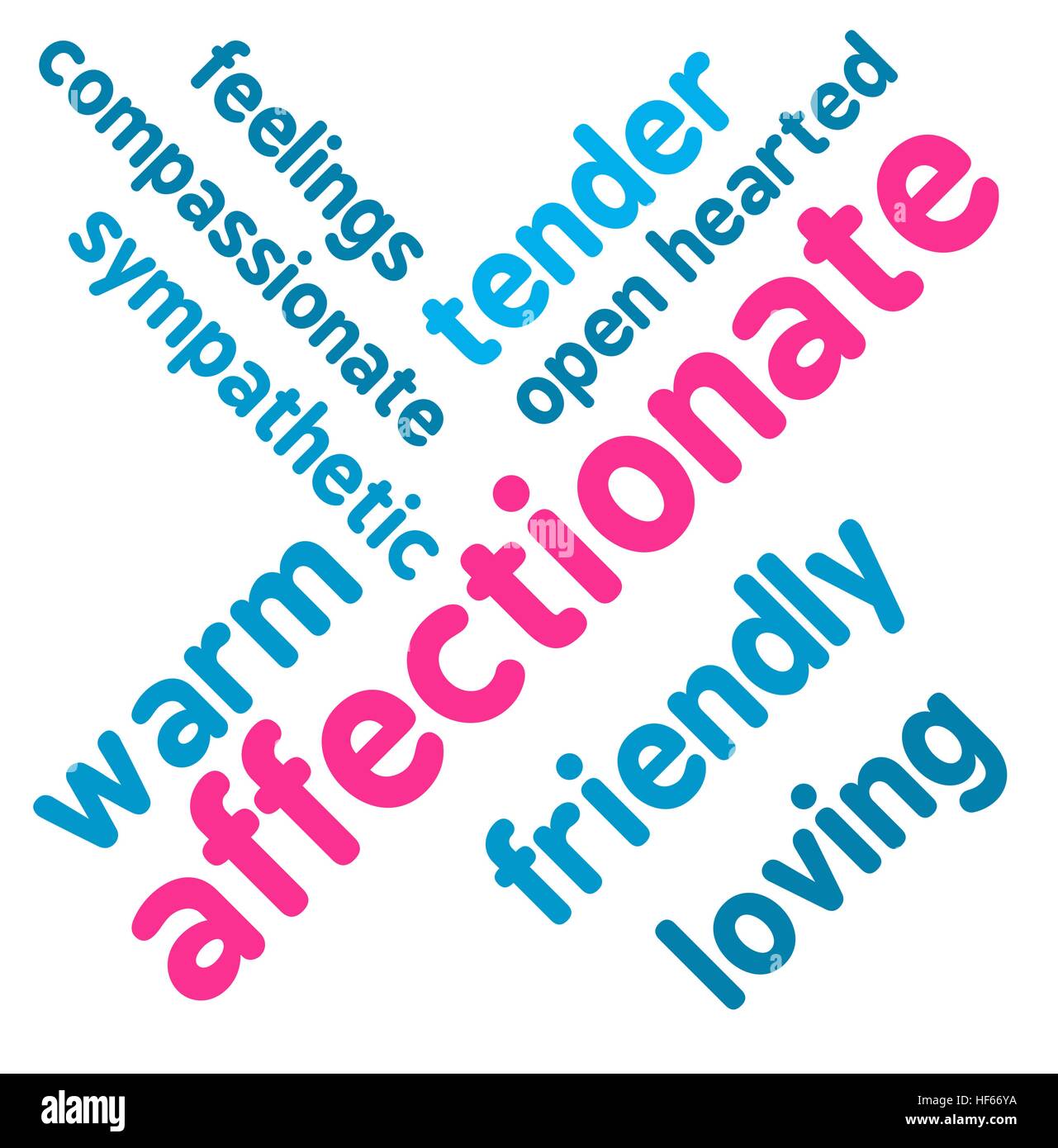 Affectionate word cloud on a white background Stock Vector Image & Art ...