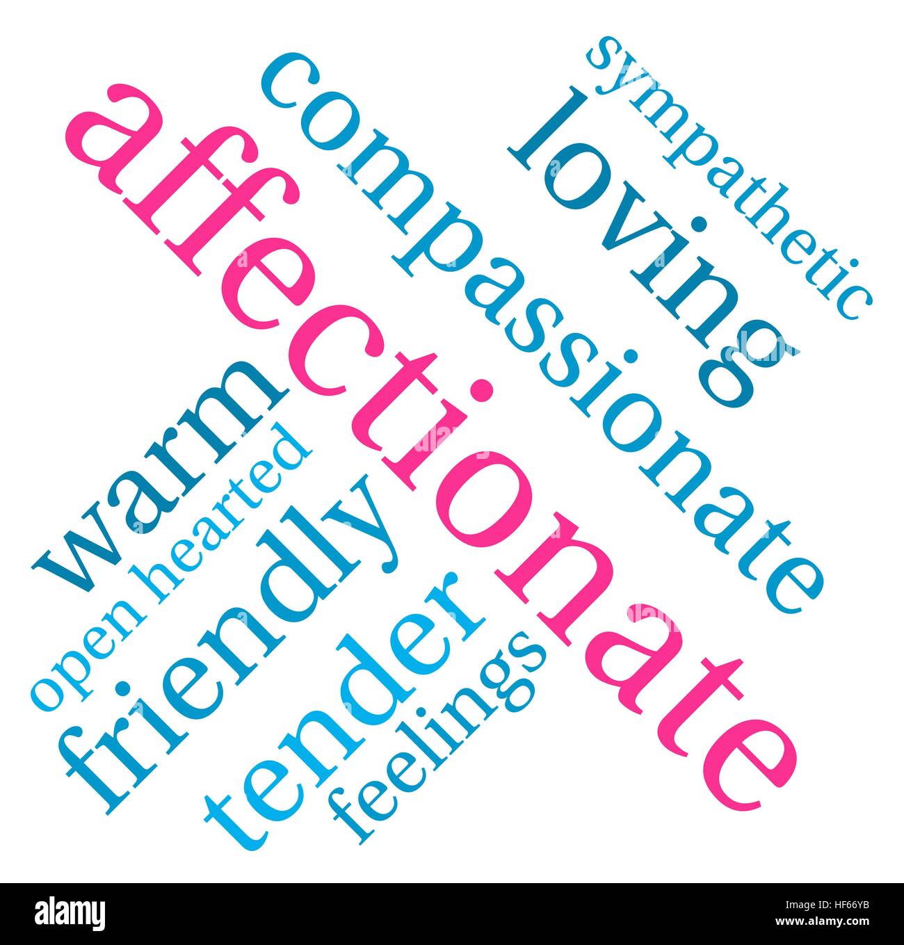 Affectionate word cloud on a white background Stock Vector Image & Art ...