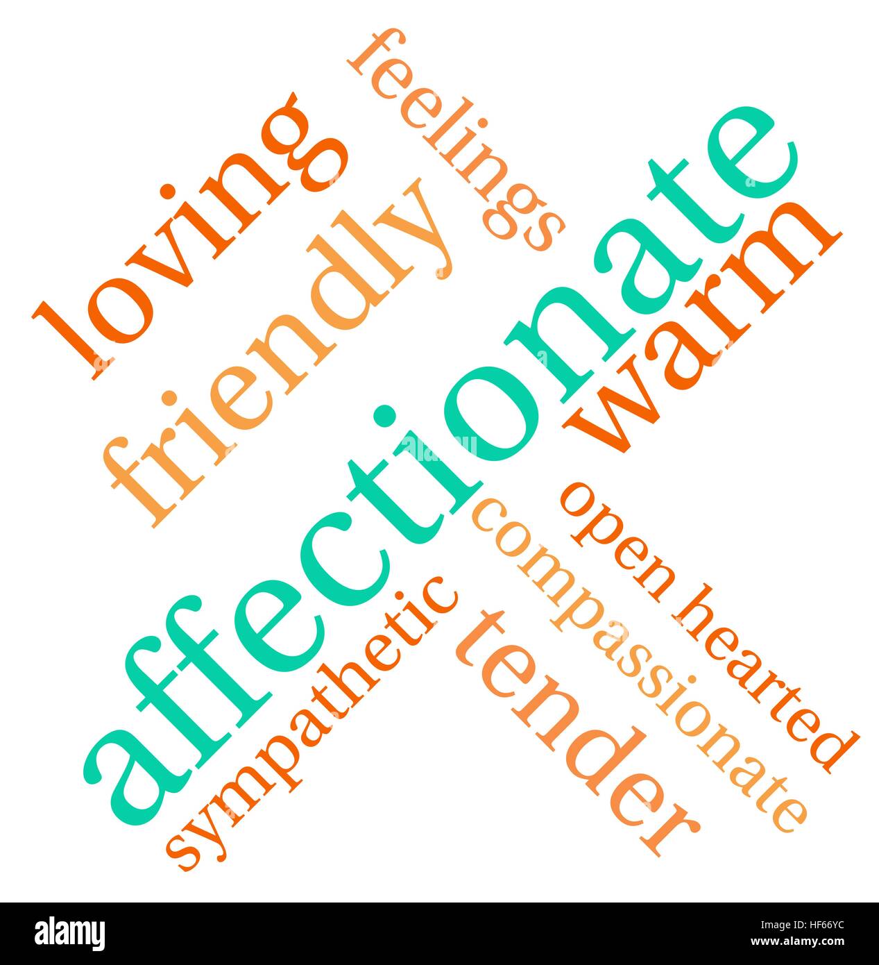 Affectionate word cloud on a white background Stock Vector Image & Art ...