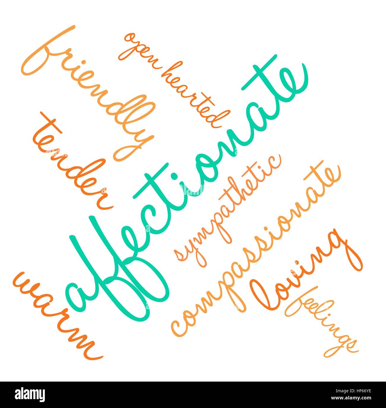 Affectionate word cloud on a white background Stock Vector Image & Art ...