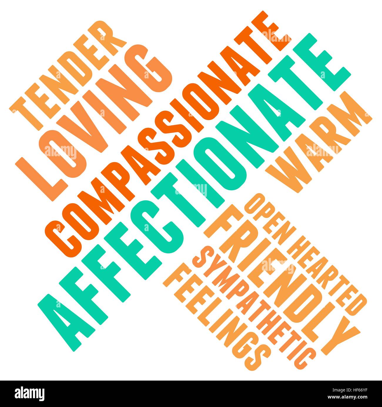 Affectionate word cloud on a white background Stock Vector Image & Art ...