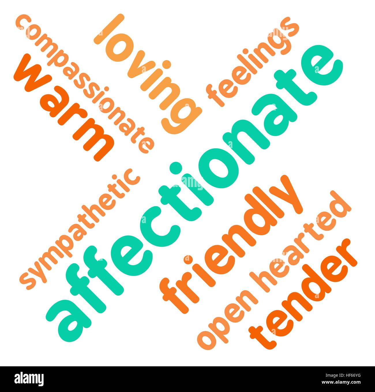 Affectionate word cloud on a white background Stock Vector Image & Art ...
