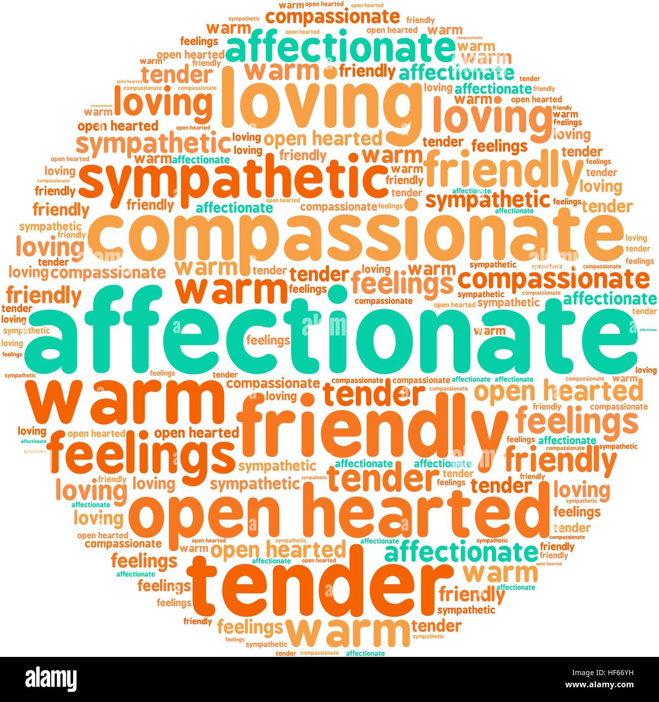 Affectionate word cloud on a white background Stock Vector Image & Art ...