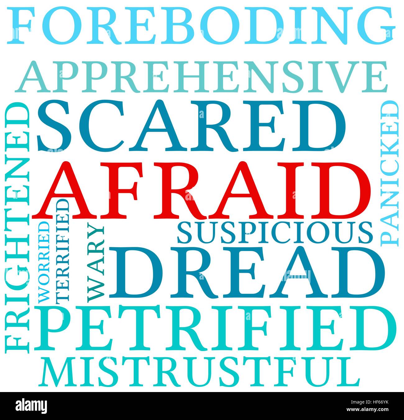 Afraid word cloud on a white background Stock Vector Image & Art - Alamy