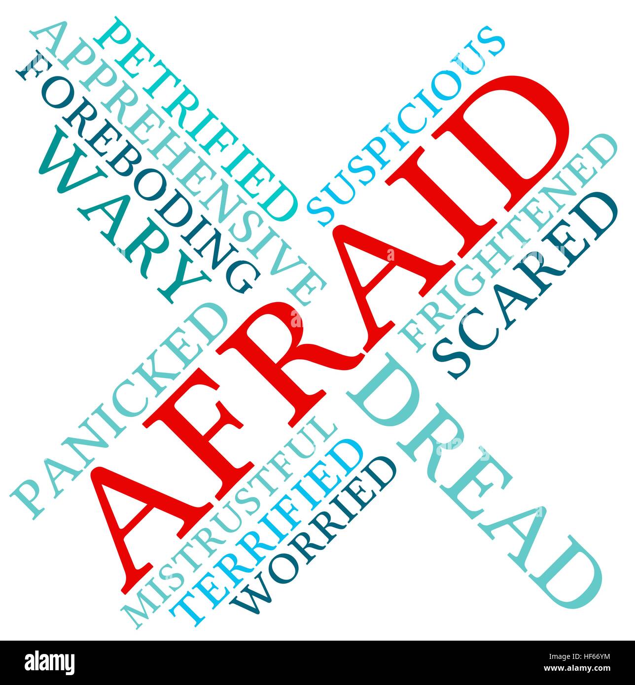 Afraid word cloud on a white background Stock Vector Image & Art - Alamy