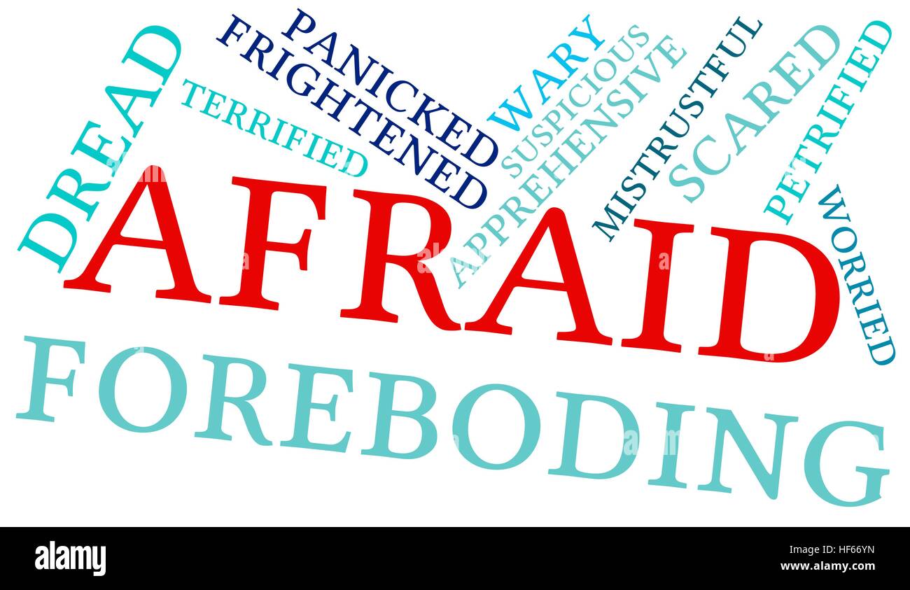 Afraid word cloud on a white background Stock Vector Image & Art - Alamy