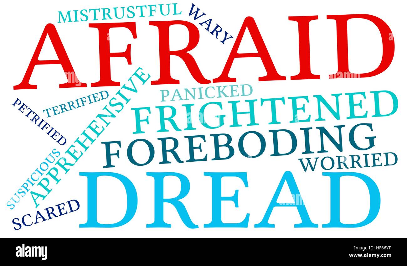 Afraid word cloud on a white background Stock Vector Image & Art - Alamy