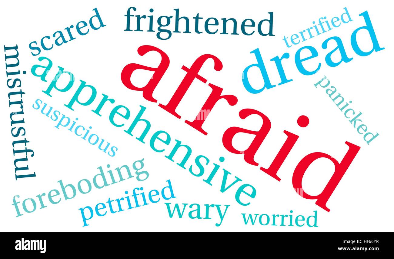 Afraid word cloud on a white background Stock Vector Image & Art - Alamy