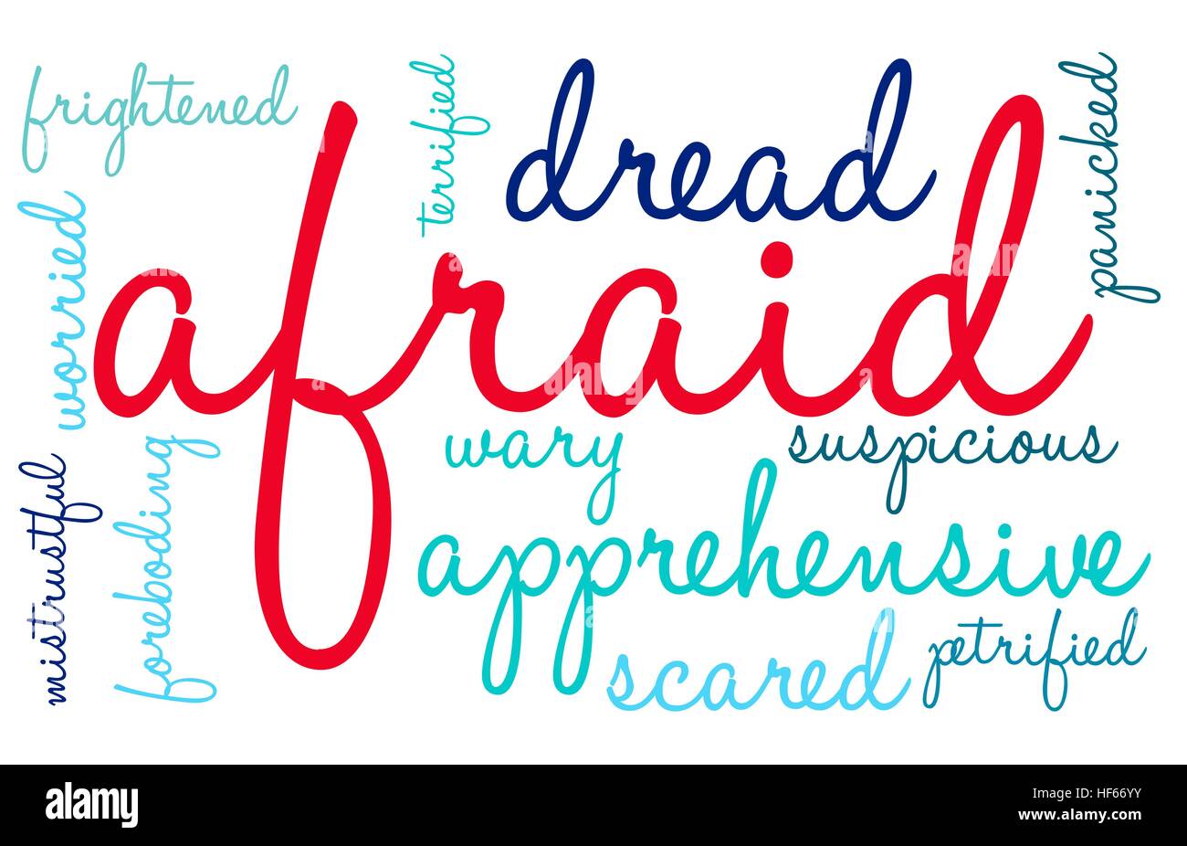 Afraid word cloud on a white background Stock Vector Image & Art - Alamy