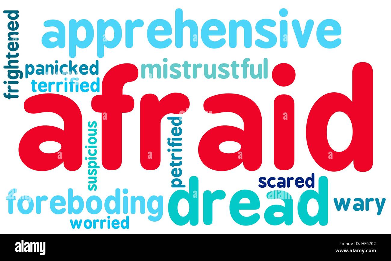 Afraid word cloud on a white background Stock Vector Image & Art - Alamy