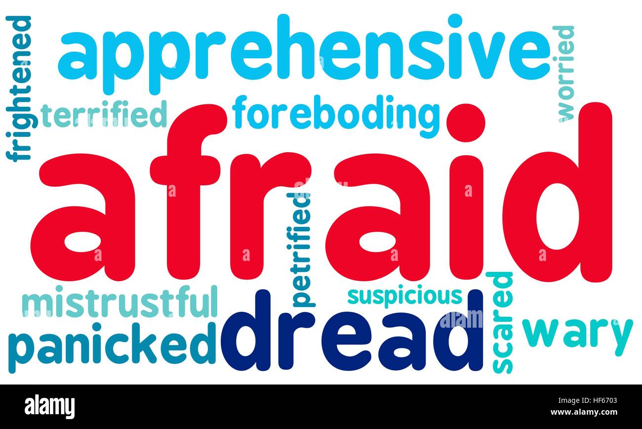 Afraid word cloud on a white background Stock Vector Image & Art - Alamy