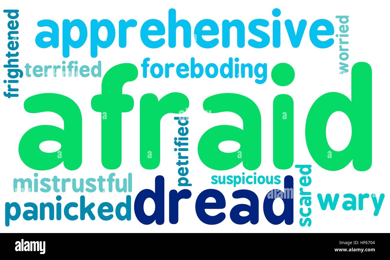 Afraid word cloud on a white background Stock Vector Image & Art - Alamy