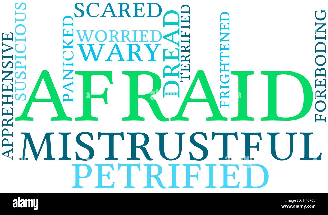 Afraid word cloud on a white background Stock Vector Image & Art - Alamy